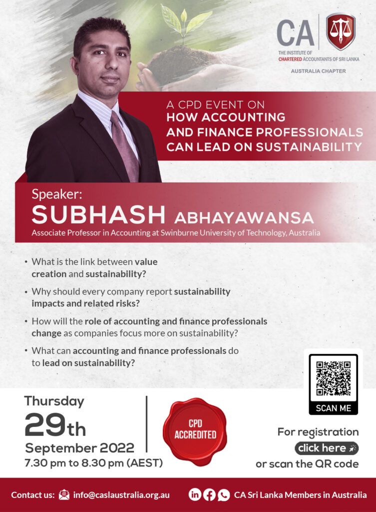 How accounting and finance… – CA Sri Lanka – Australia Chapter